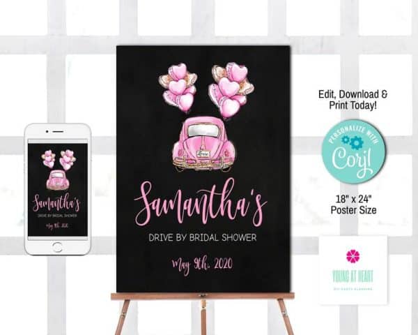 7 Drive-By Bridal Shower Signs We’re Madly In Love With