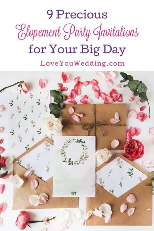 Elopement Party Invitations: 9 Precious Ideas for Your Big Day