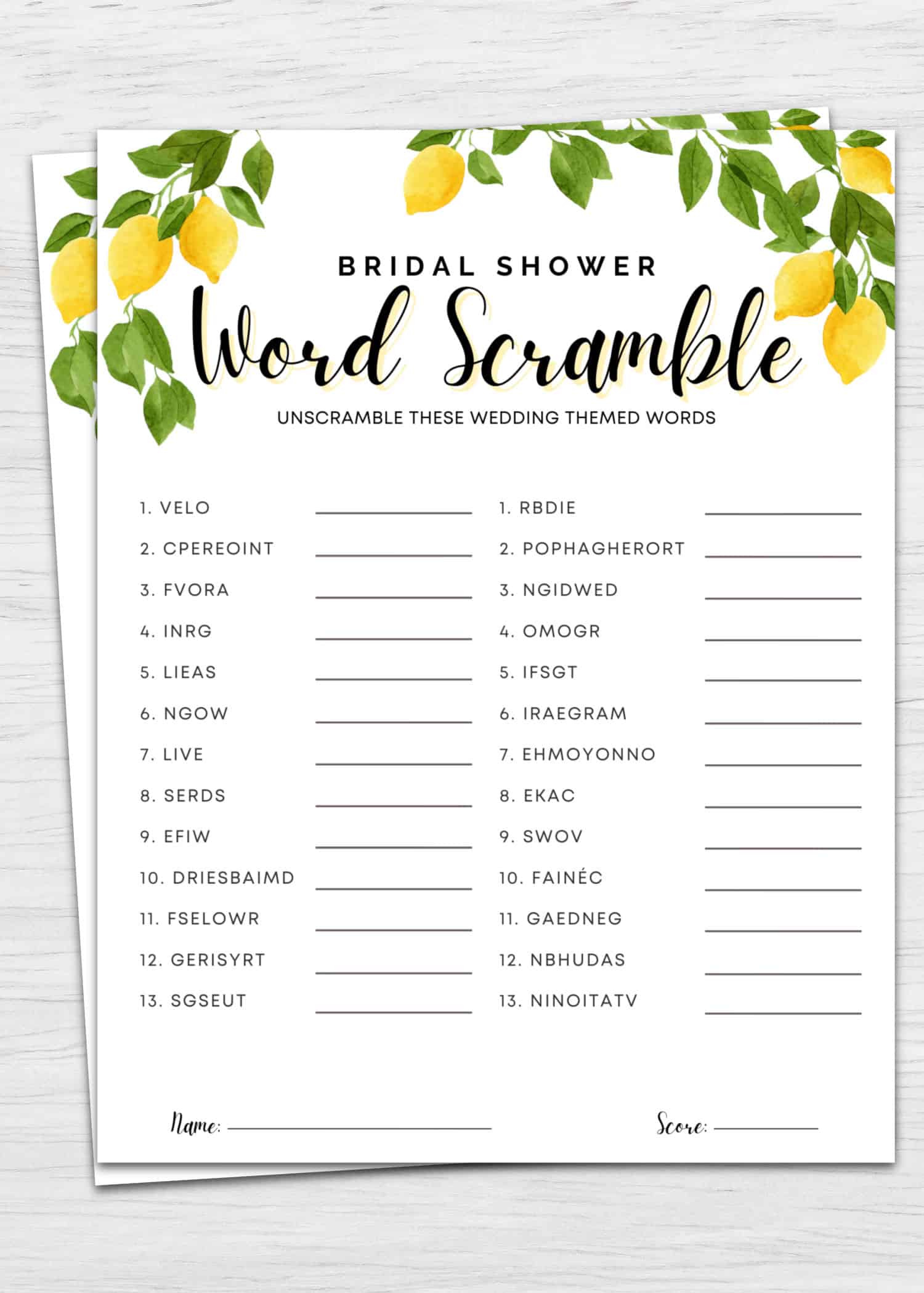 7 Lemon Theme Bridal Shower Games Your Guests Will Love