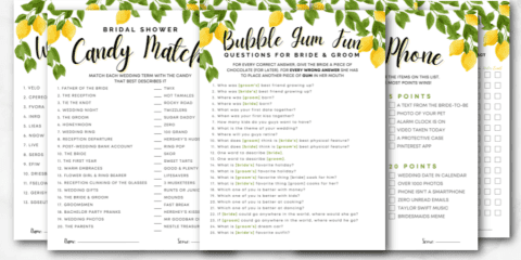 7 Lemon Theme Bridal Shower Games Your Guests Will Love