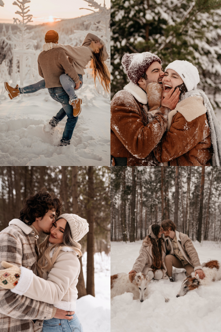 20 Winter Engagement Photo Ideas For a Timeless Love Story