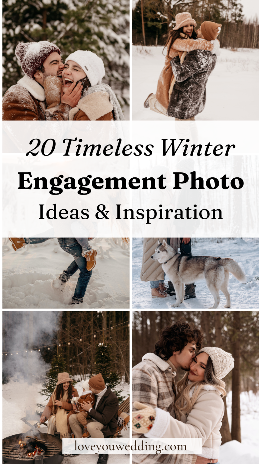 20 Winter Engagement Photo Ideas For a Timeless Love Story