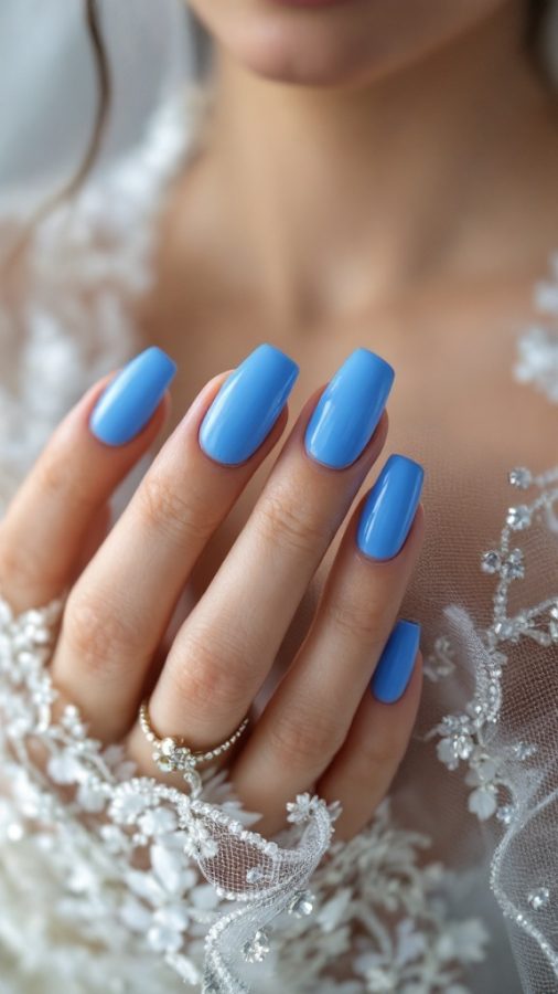 19 Stunning Blue Nail Designs for Your Perfect Wedding Day