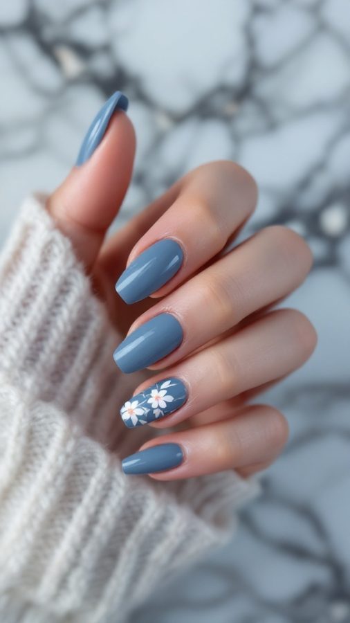 15 Stunning Dusty Blue Wedding Nail Ideas You’ll Love