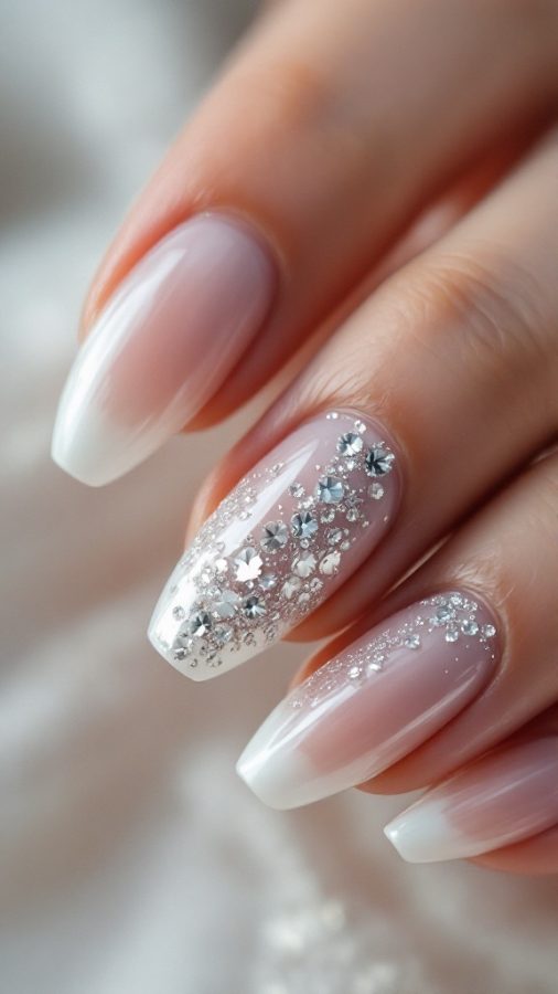 22 Stunning Chrome Wedding Nail Designs for Brides