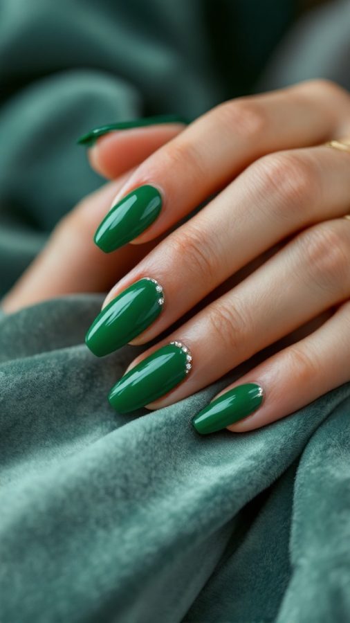 15 Stunning Emerald Green Wedding Nail Designs to Inspire Your Big Day