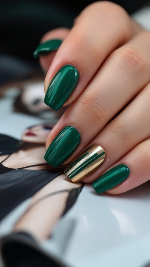15 Stunning Emerald Green Wedding Nail Designs to Inspire Your Big Day