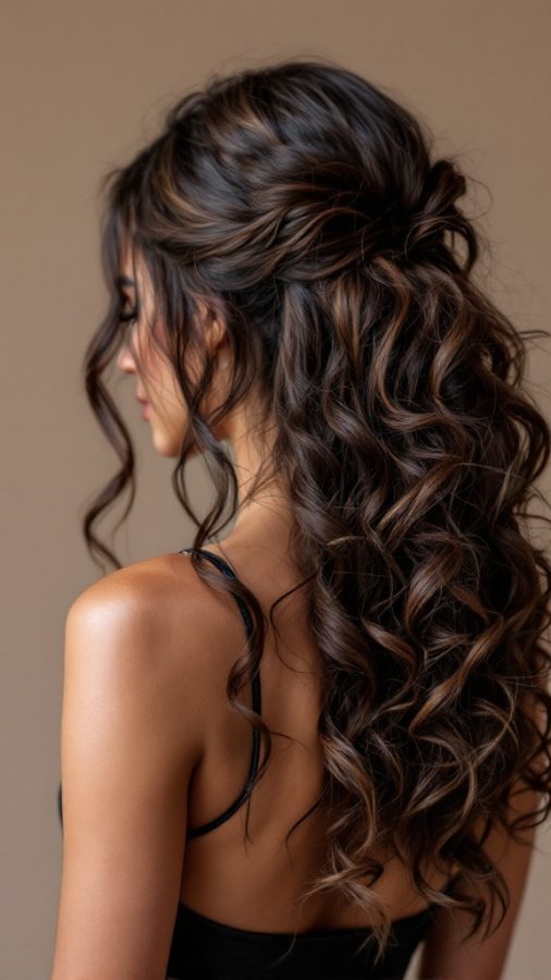 15 Gorgeous Side Part Half Up Half Down Hairstyles