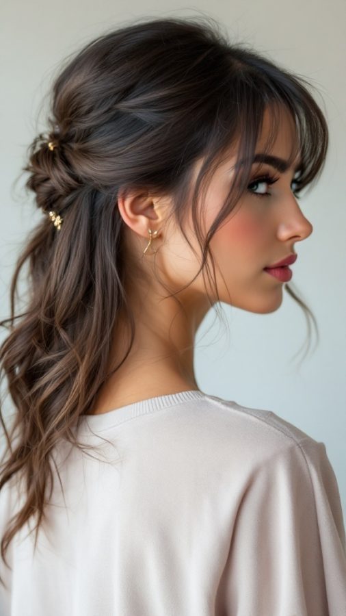 15 Stunning Side Part Half Up Half Down Hairstyles to Try