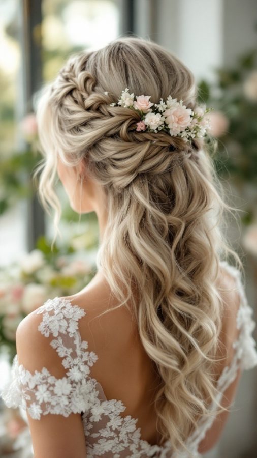 15 Stunning Half Up Half Down Braided Hairstyles for Bridesmaids