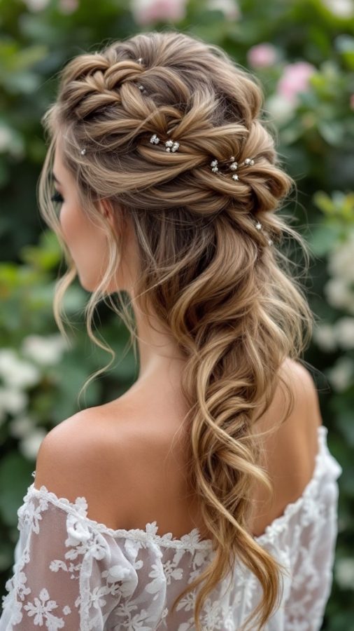 15 Stunning Half Up Half Down Braided Hairstyles for Bridesmaids