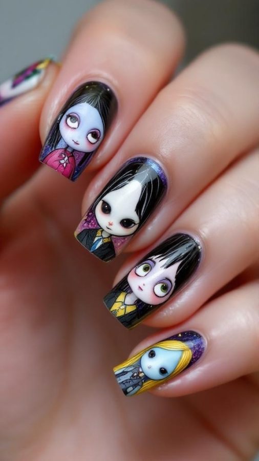 15 Creative Coraline-Inspired Nail Art Designs