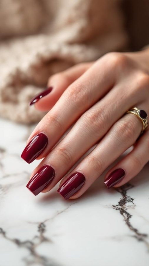 15 Stunning Dark Cherry Red Nail Designs to Try Today
