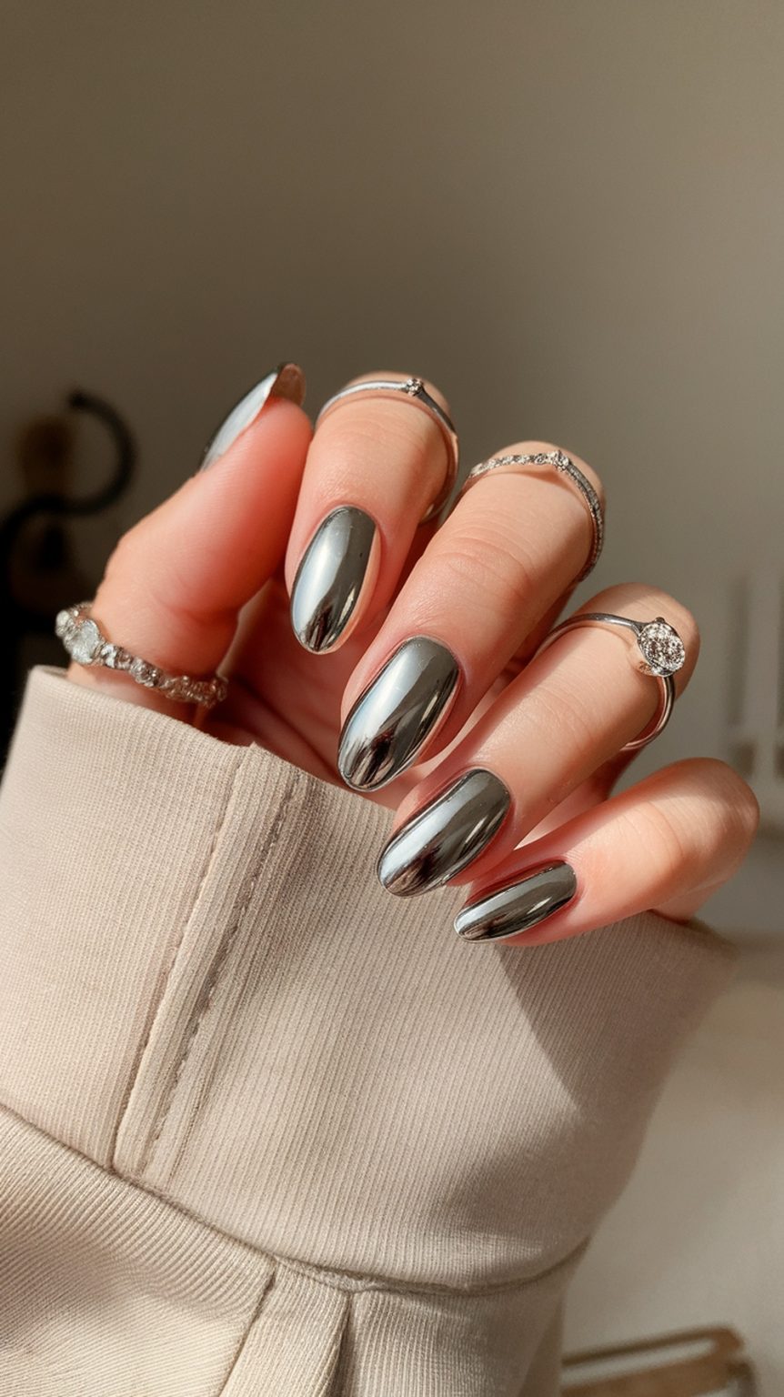 15 Stunning Chrome Nail Designs to Try This Season